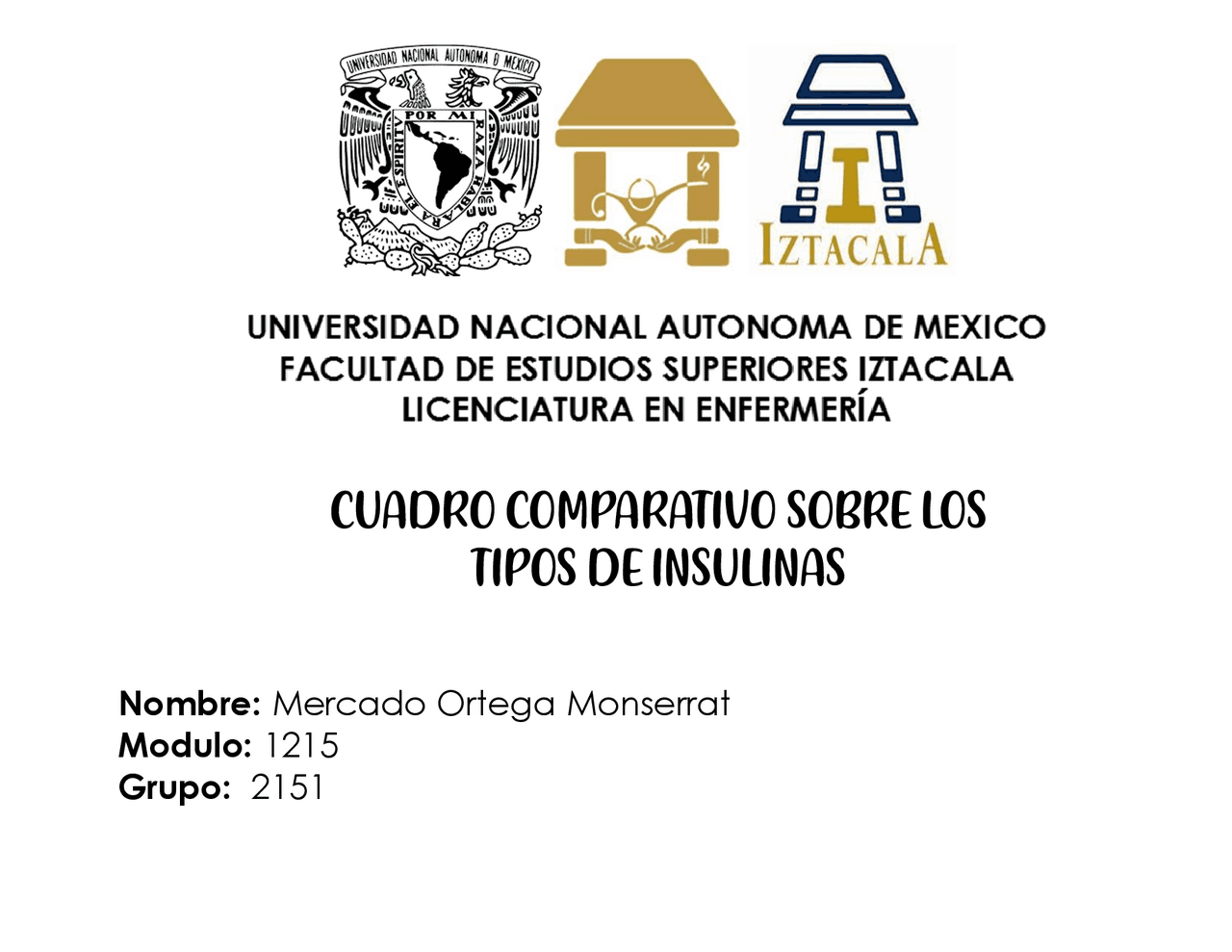 Cuadro Comparativo de los Tipos de Insulinas | Resúmenes de Farmacología | Docsity