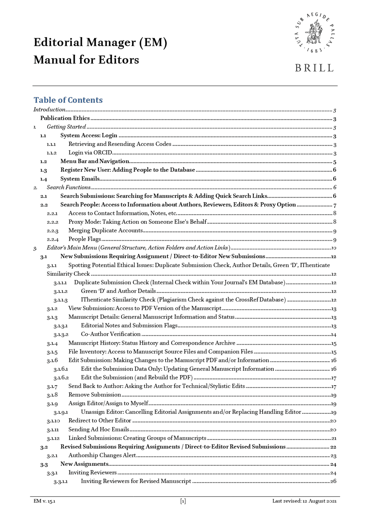 Editorial Manager (EM) Manual for Editors | Lecture notes History | Docsity