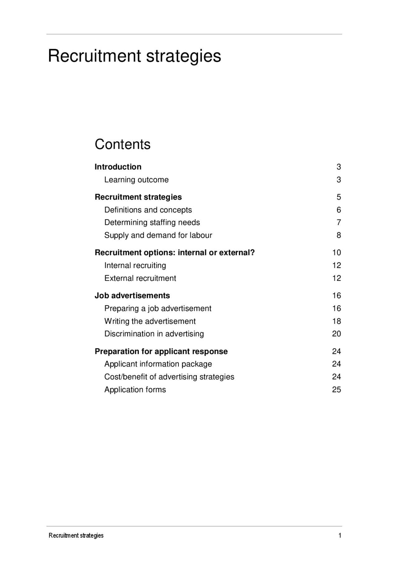Recruitment strategies | Study notes Design | Docsity