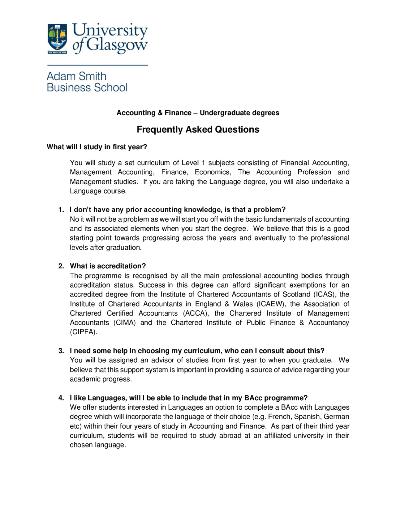 Frequently Asked Questions Lecture Notes Accounting Docsity