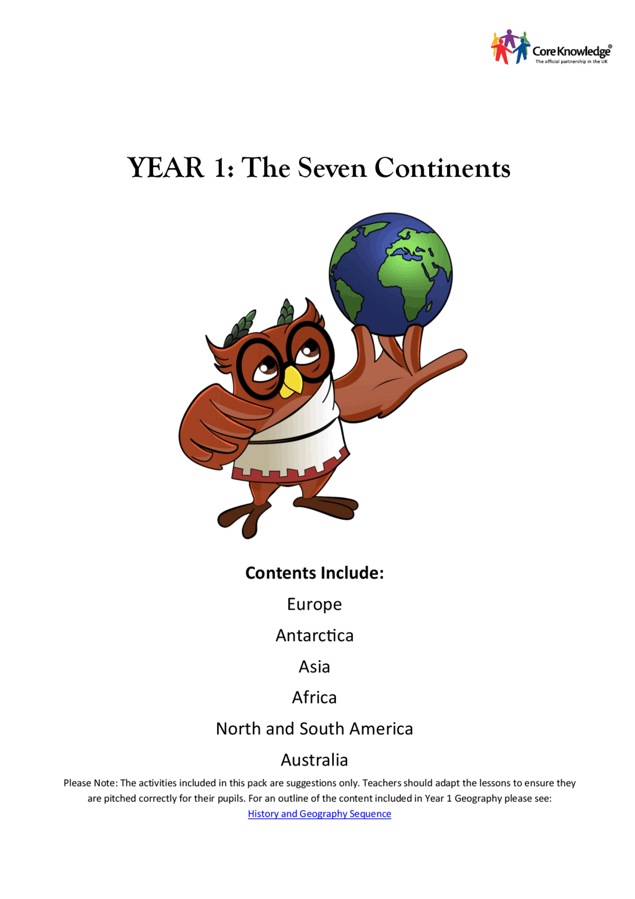 Exploring the Seven Continents: A Year 1 Geography Lesson | Lecture ...