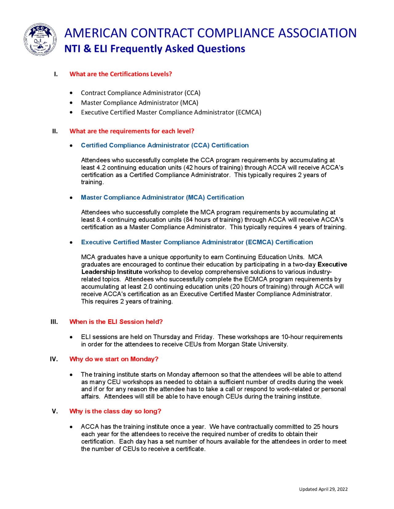ACCA-Training-FAQ.pdf | Exams Accounting | Docsity