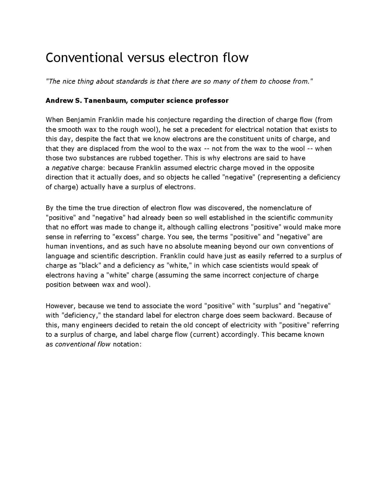 History & Impact of Conventional vs. Electron Flow Notation in Electrical Engineering | Study ...