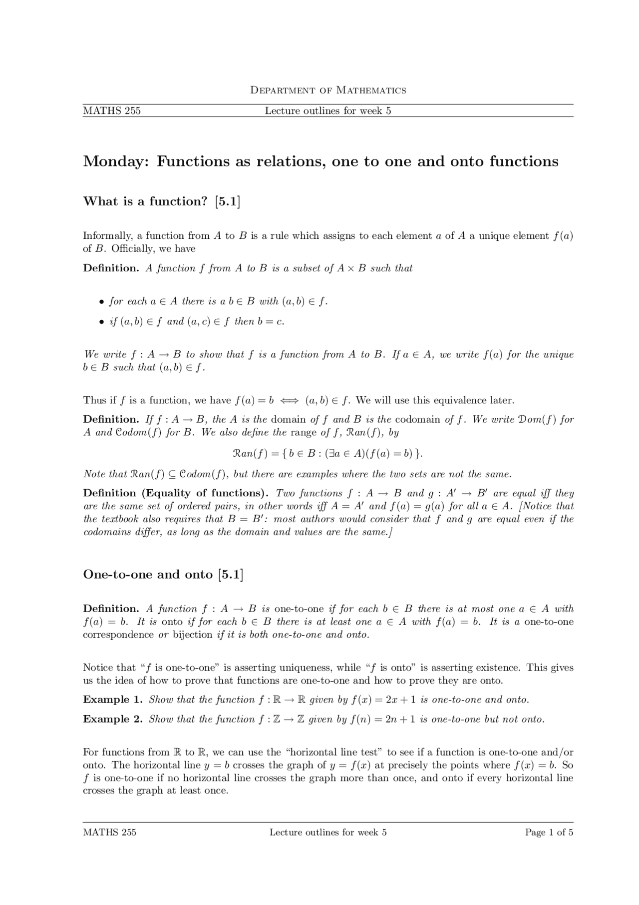 Lecture Outlines for Week 5 - Functions, Composition, and Inverses ...