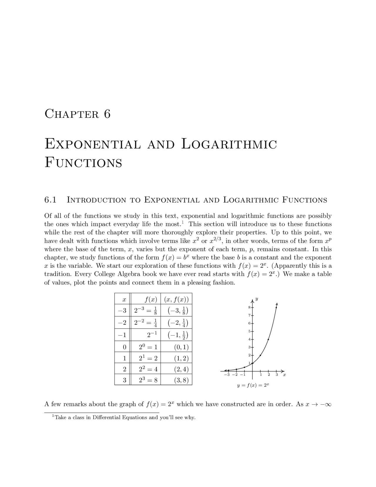 Exponential And Logarithmic Functions Lecture Notes Algebra Docsity