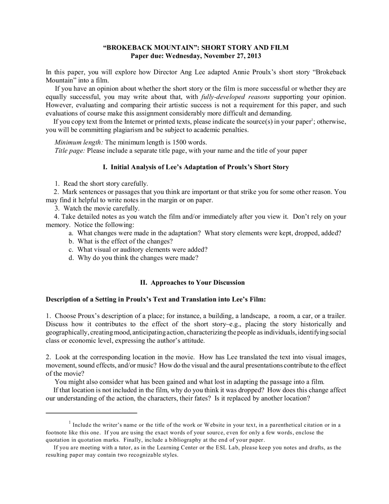 Analyzing the Adaptation of 'Brokeback Mountain' from Short Story to ...