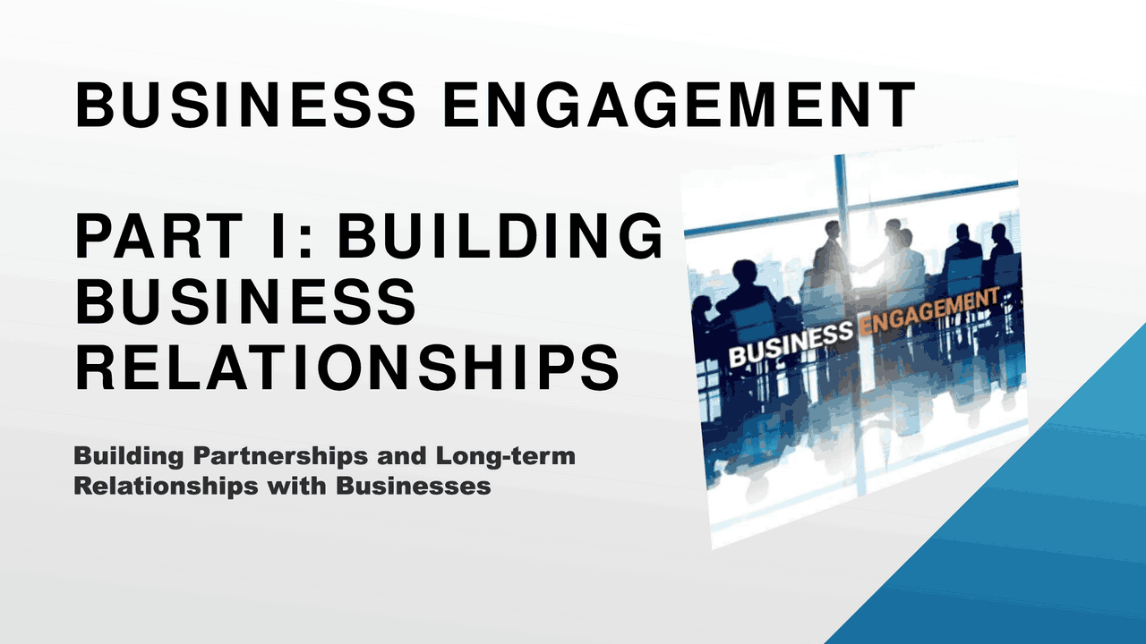 Business engagement part i: building business relationships | Study ...