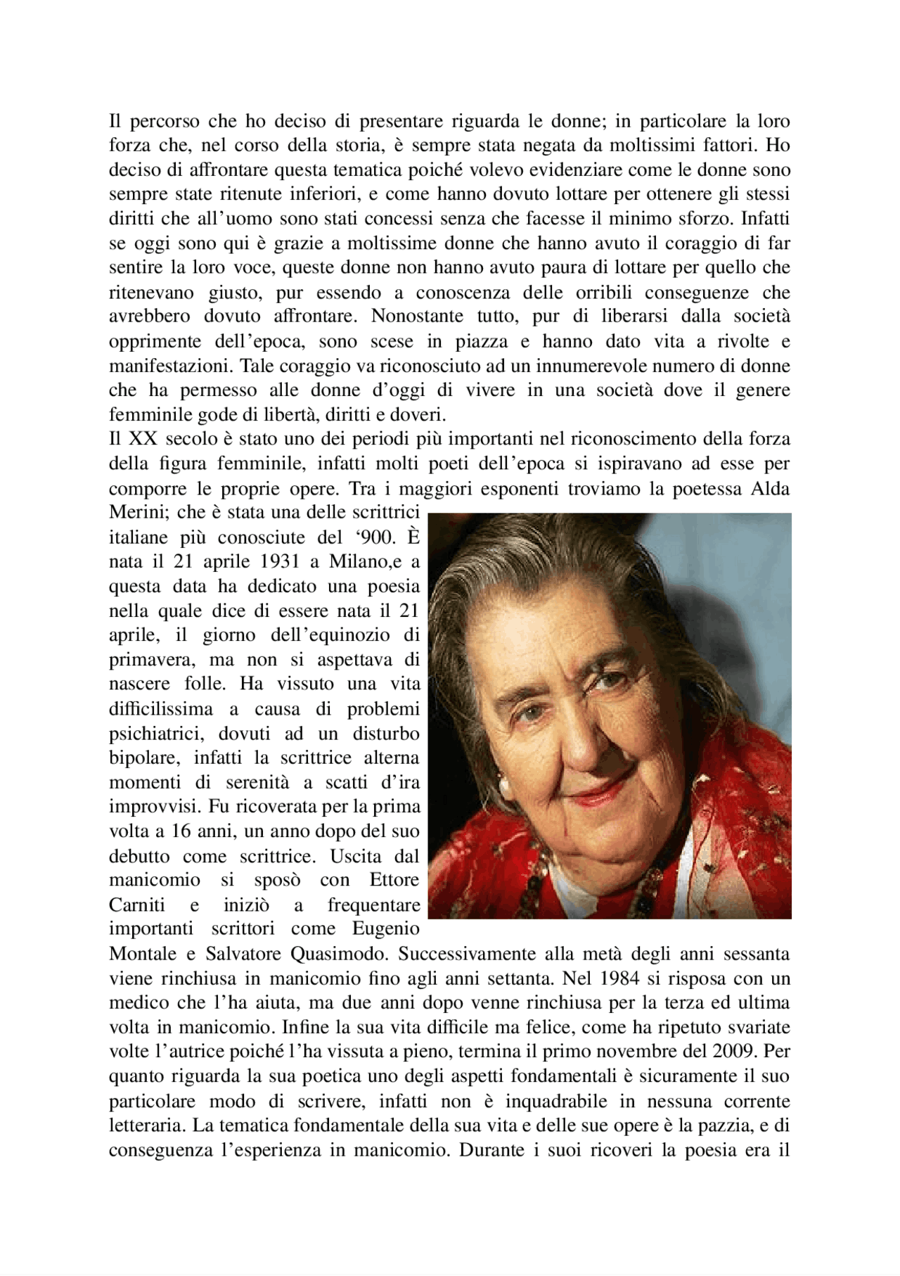 Tesina Sui Diritti Delle Donne Collegamenti Interdisciplinari Di