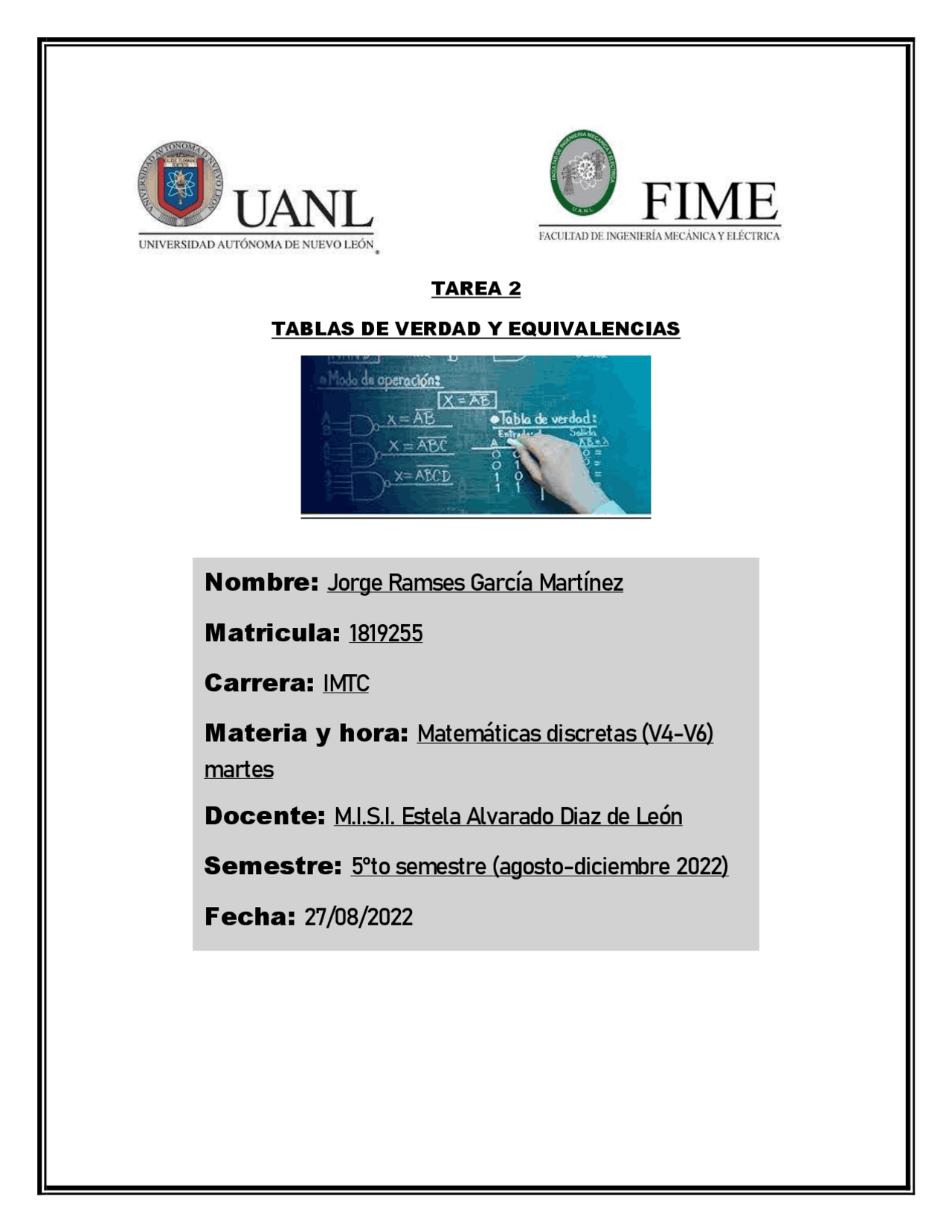Ea1t2 Mat Discretas Fime Resúmenes De Matemáticas Aplicadas Docsity