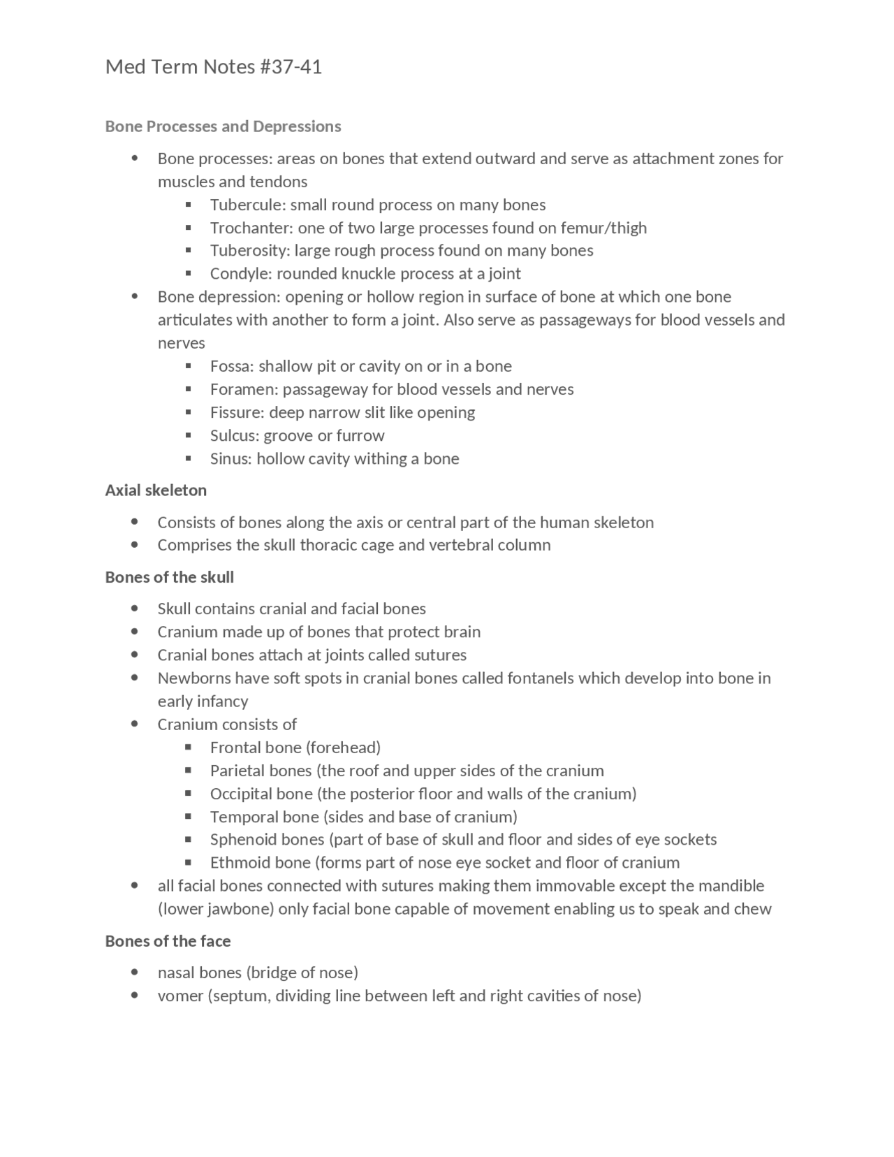 Medical terminology notes from textbook | Assignments Medicine - Docsity
