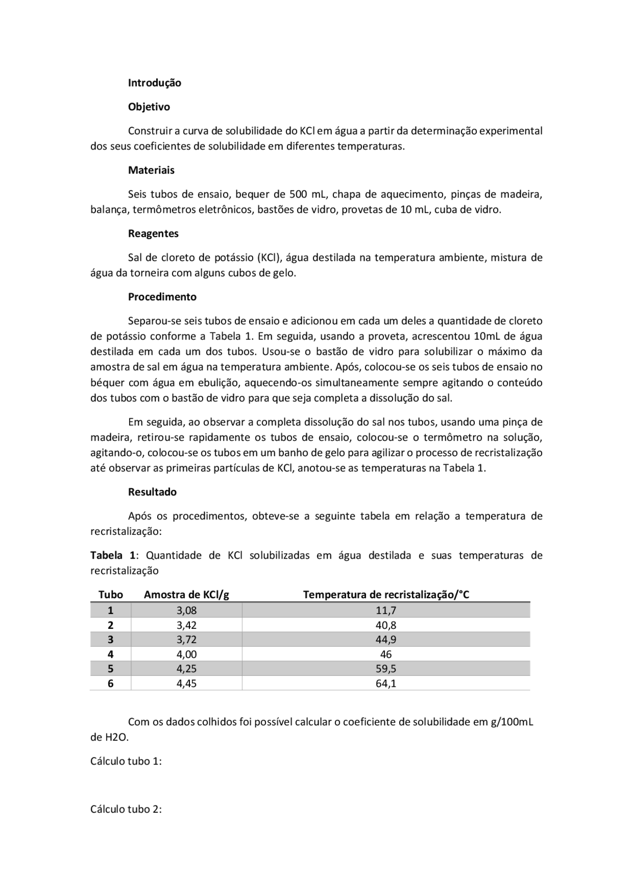 Curva De Solubilidade Do Kcl Resumos Química Industrial Docsity