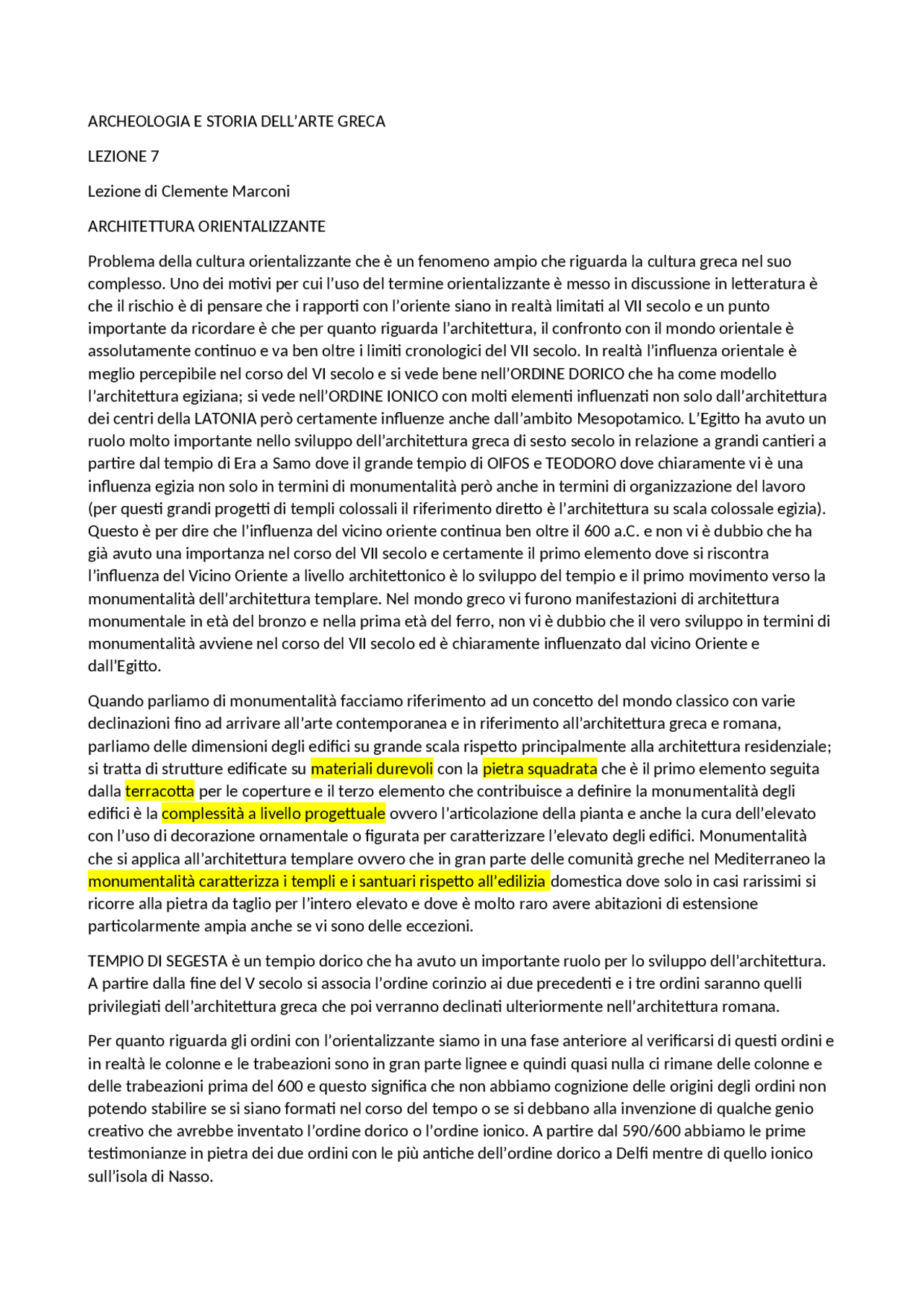 Appunti Archeologia Greca Appunti Di Archeologia Docsity
