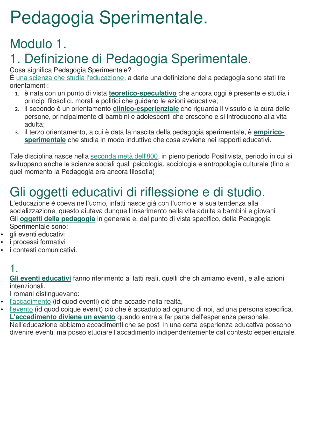 Pedagogia Sperimentale Appunti Completi Con Risposte Ai Test Di