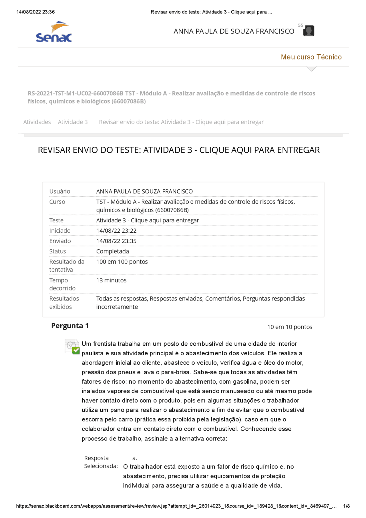 Atividade 03 Uc 02 Módulo A Provas Matérias Técnicas Docsity