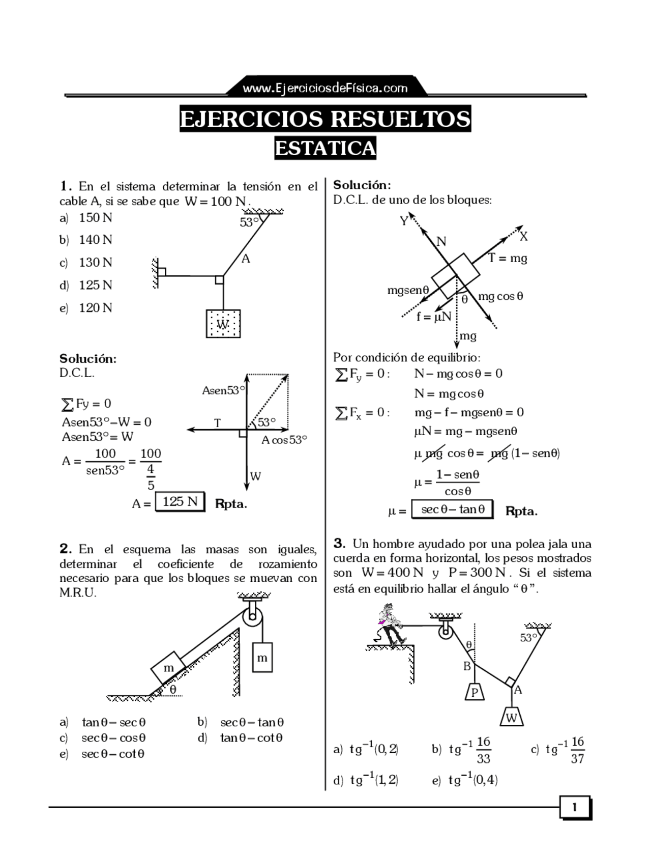 Ejercicios Resueltos Física Ejercicios De Física Docsity
