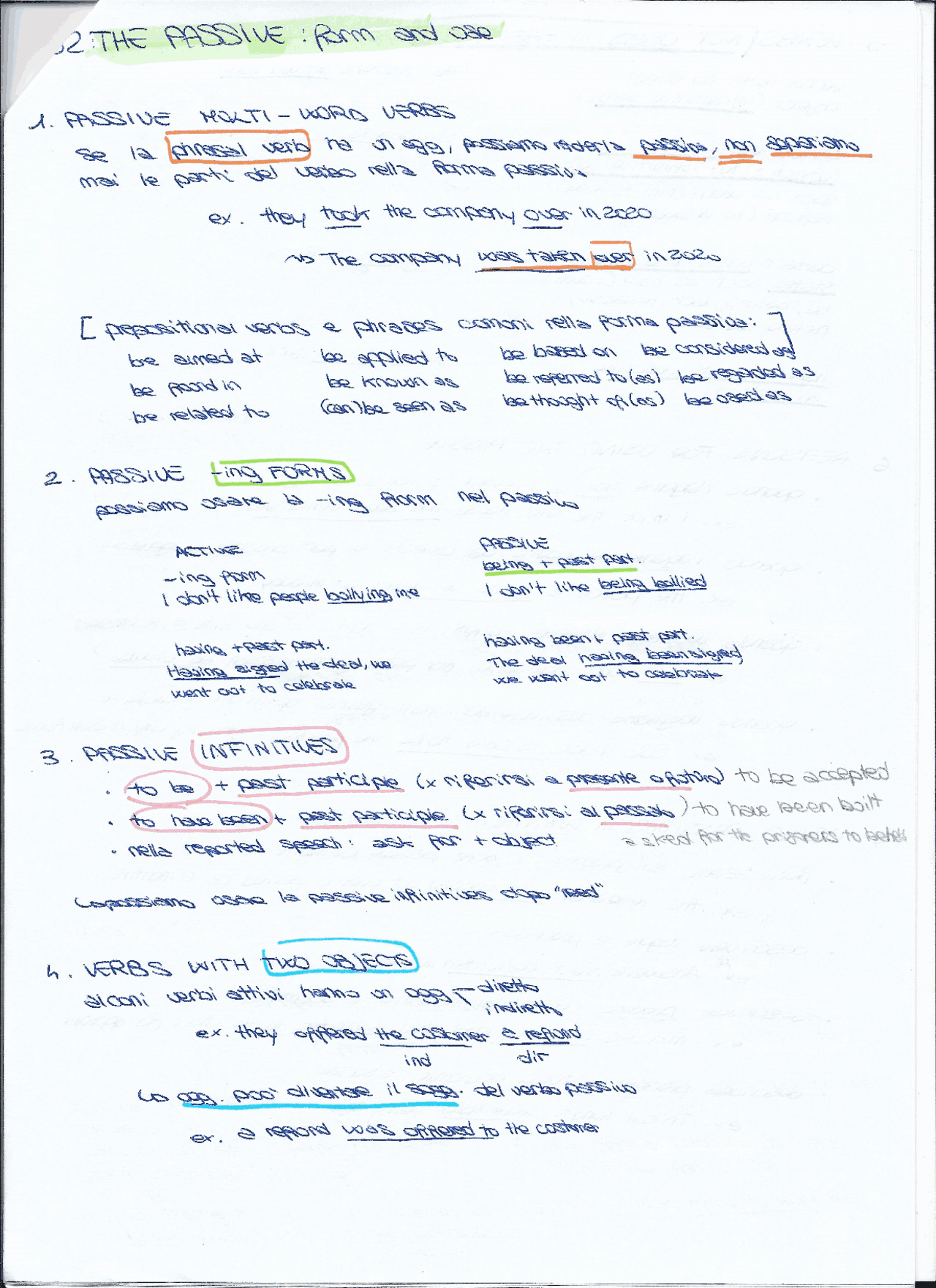 The Passive Form And Use And Other Passive Structures Sintesi Del