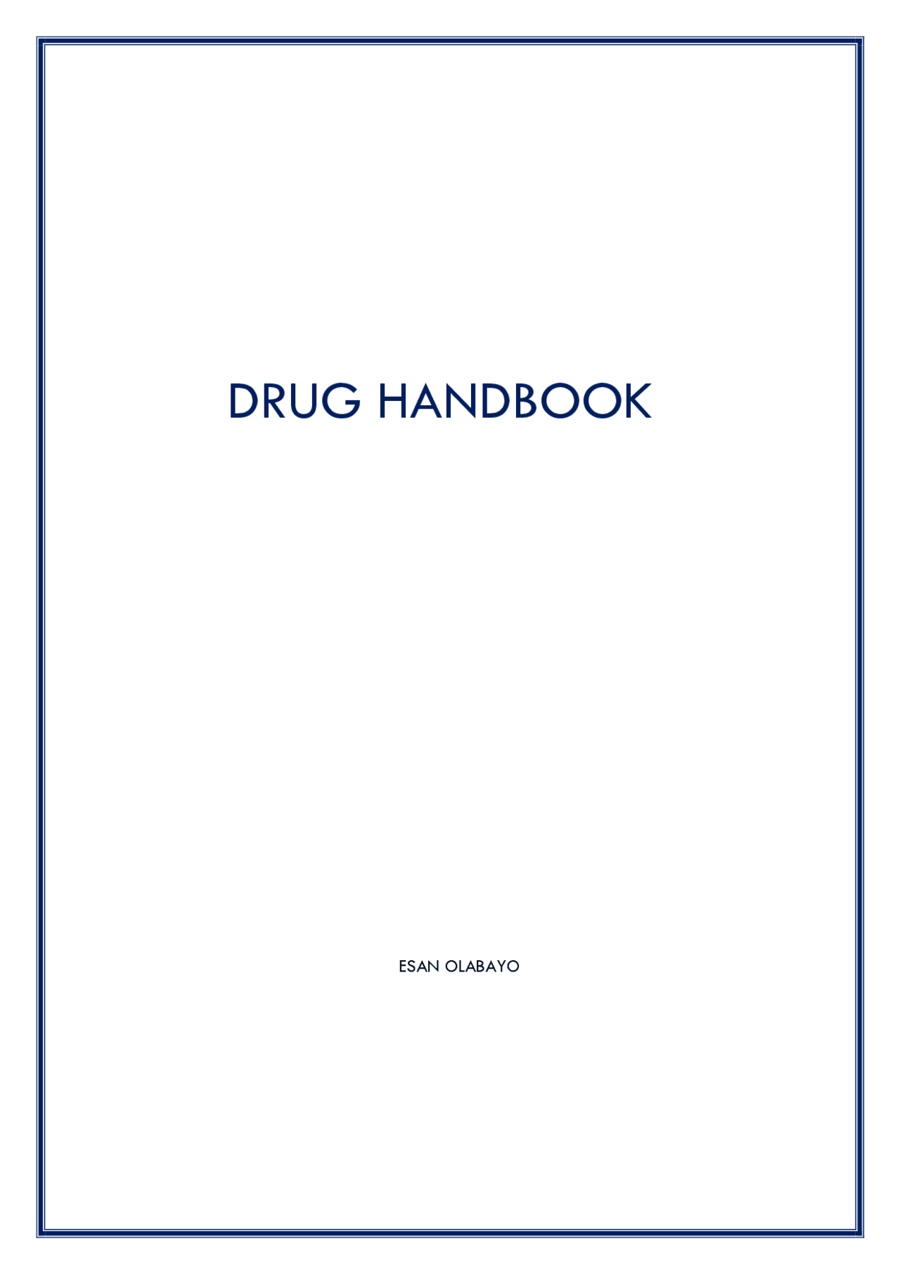 Pharmacology: Drug Handbook | Study notes Pharmacology | Docsity