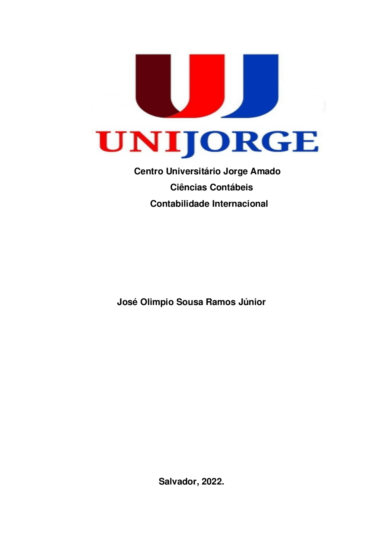 Contabilidade Internacional Trabalhos Contabilidade Docsity