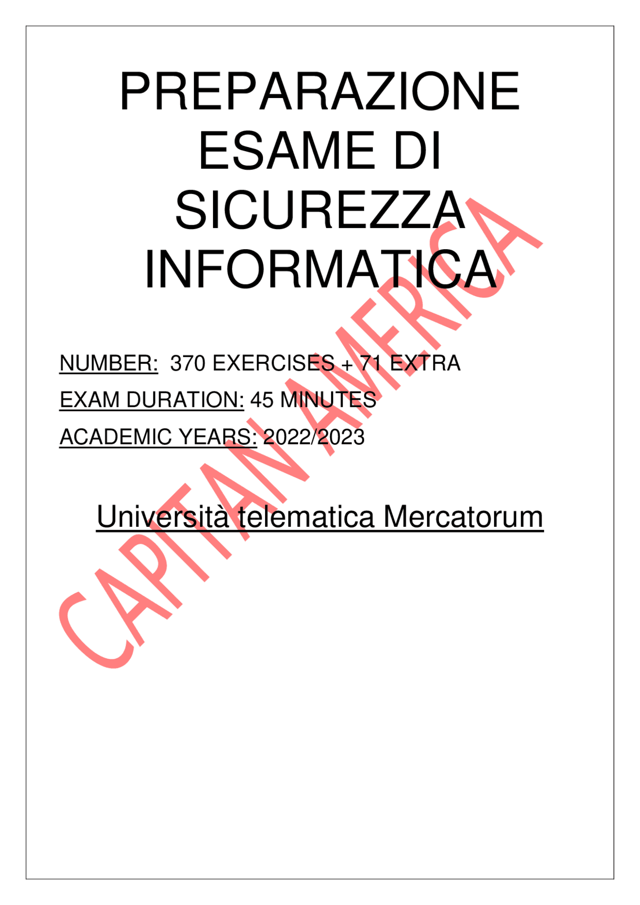 Preparazione Esame Di Sicurezza Informatica Prove Desame Di