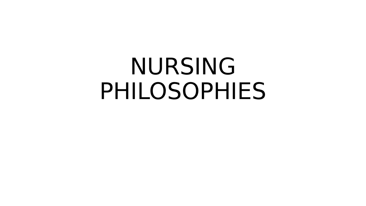 Jean Watson's Philosophy and Theory of Transpersonal Caring in Nursing ...