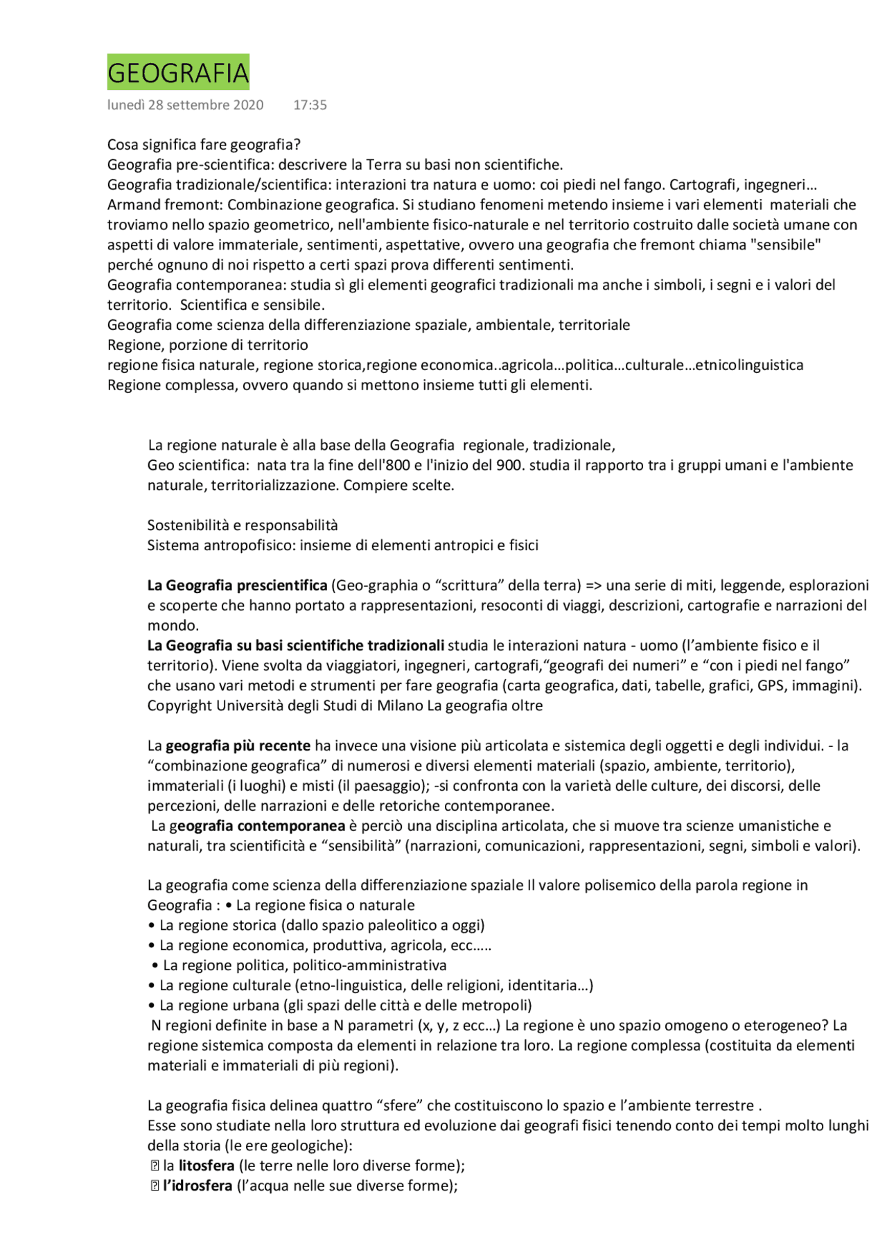Appunti Geografia Urbana Mediazione Appunti Di Geografia Docsity