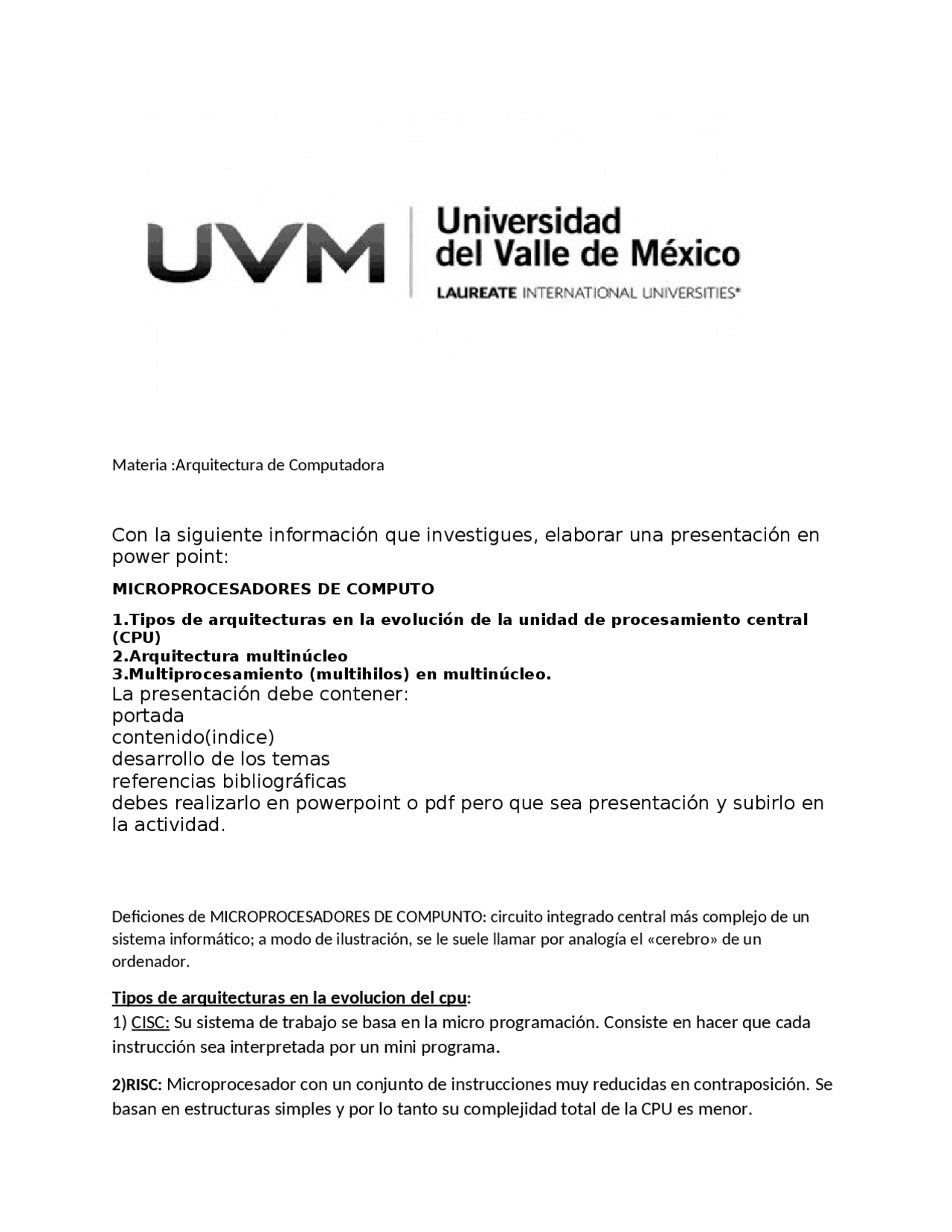 Arquitectura De Computadora Ejercicios De Arquitectura Docsity