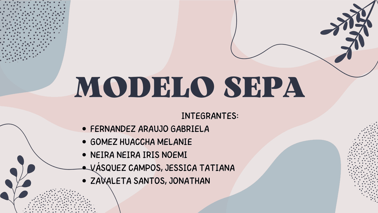 EJEMPLO DE MODELO SEPA | Ejercicios de Psicología | Docsity