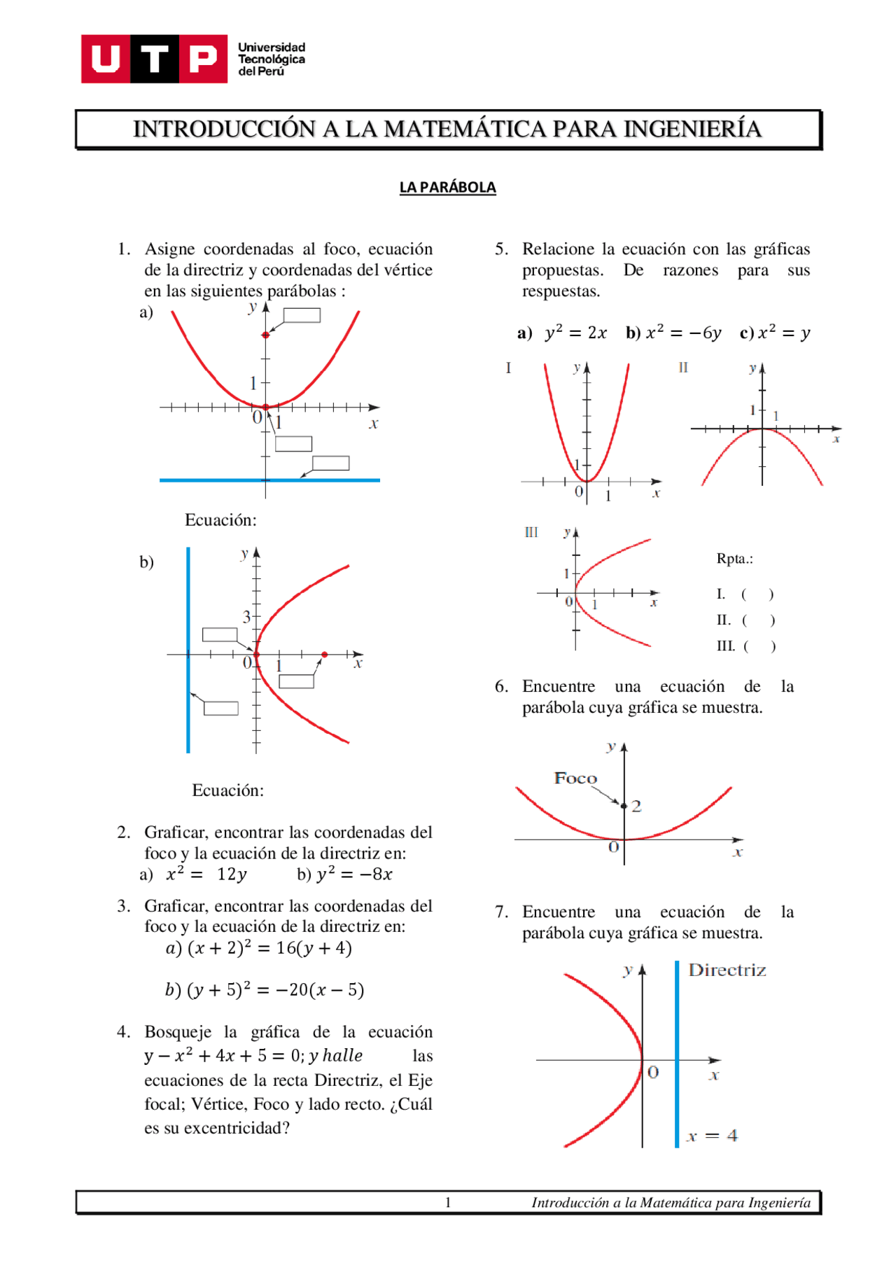 Matemática para ingeniería | Diapositivas de Matemáticas | Docsity