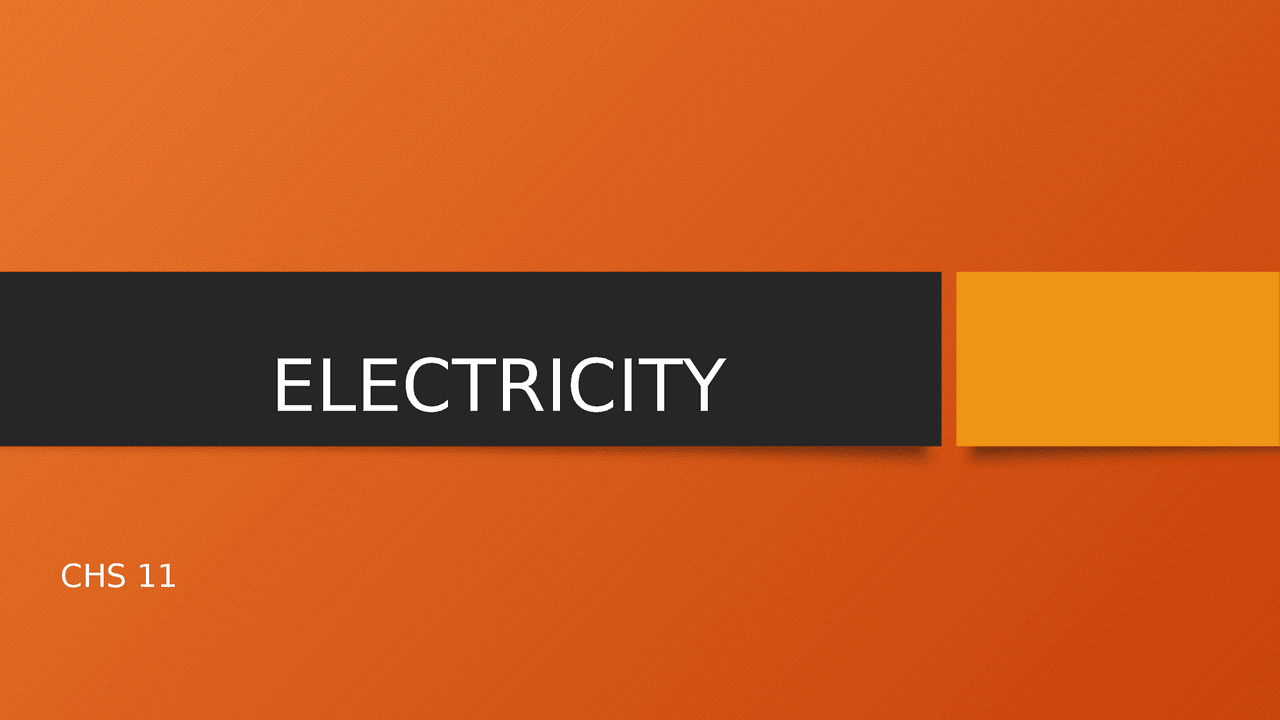 Fundamentals of Electricity: Exploring Concepts, Components, and Circuits | Slides English | Docsity