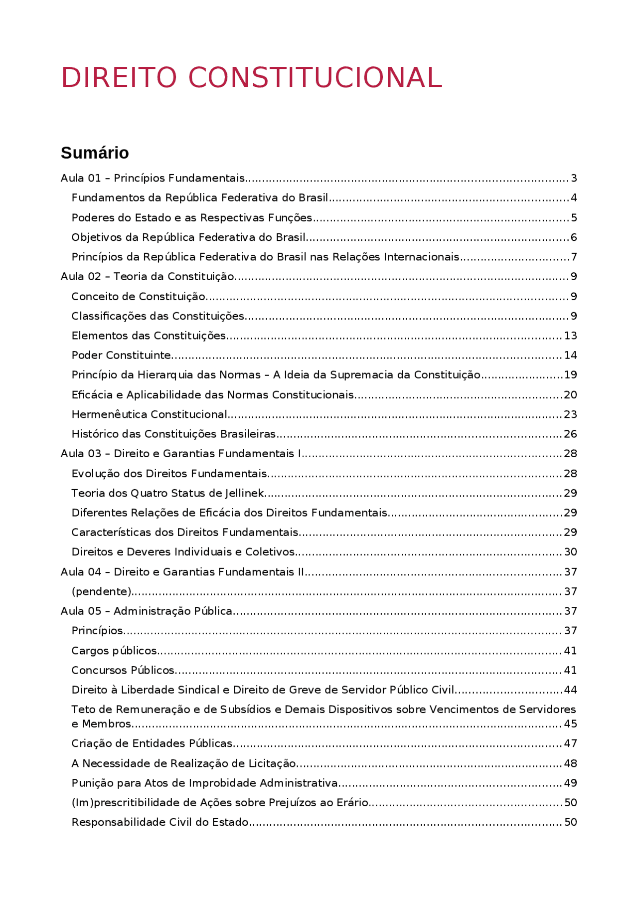 Resumo De Dirieto Constitucional Para Concursos Resumos Direito