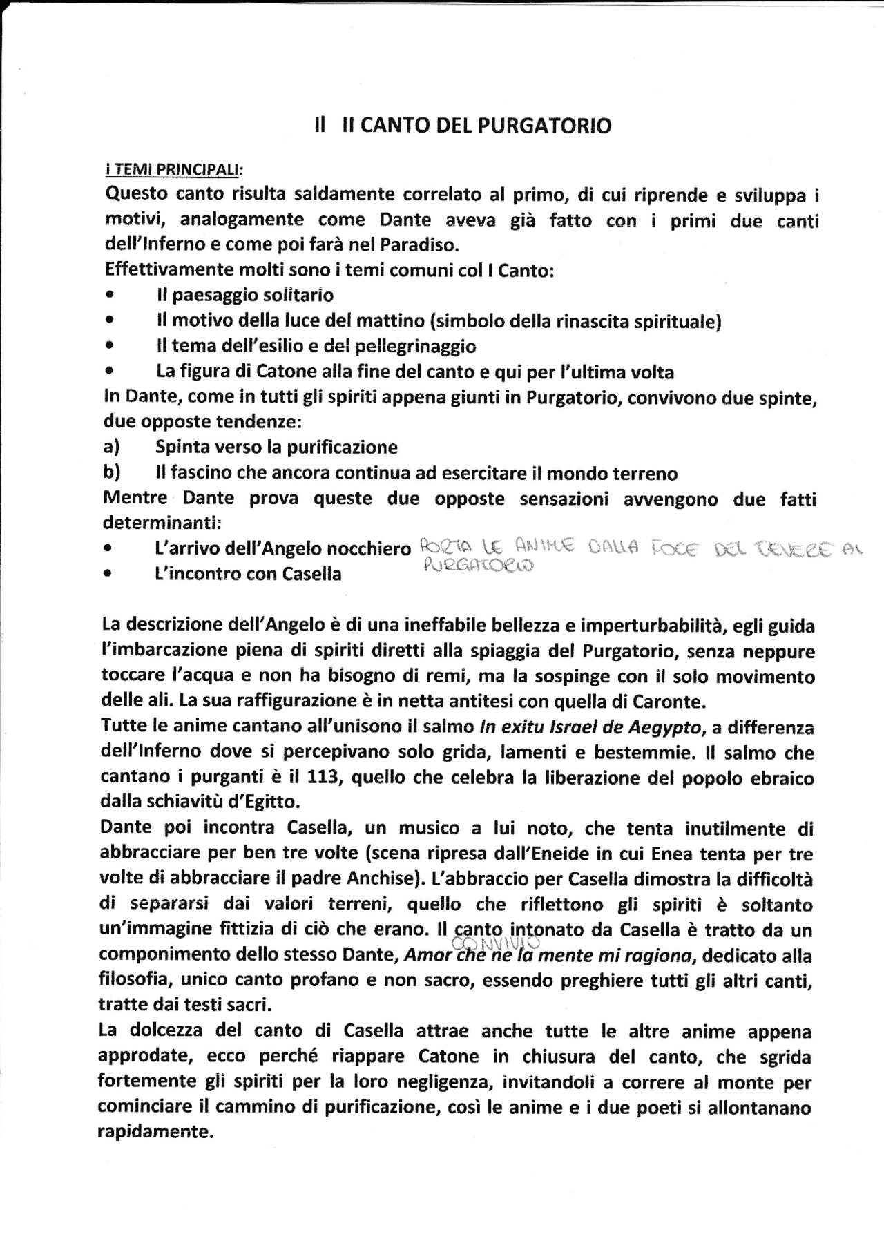 Caratteristiche secondo canto del purgatorio | Appunti di Italiano ...