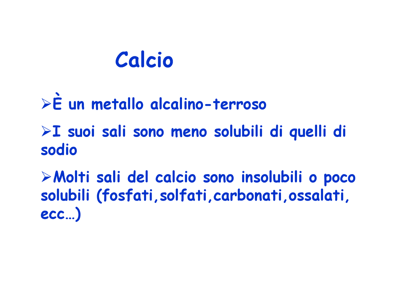Calcio, magnesio e fosforo | Schemi e mappe concettuali di Biochimica ...