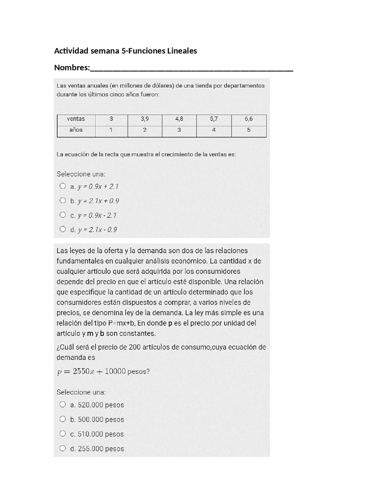 Fundamentos De Matemáticas Ejercicios De Matemáticas Docsity