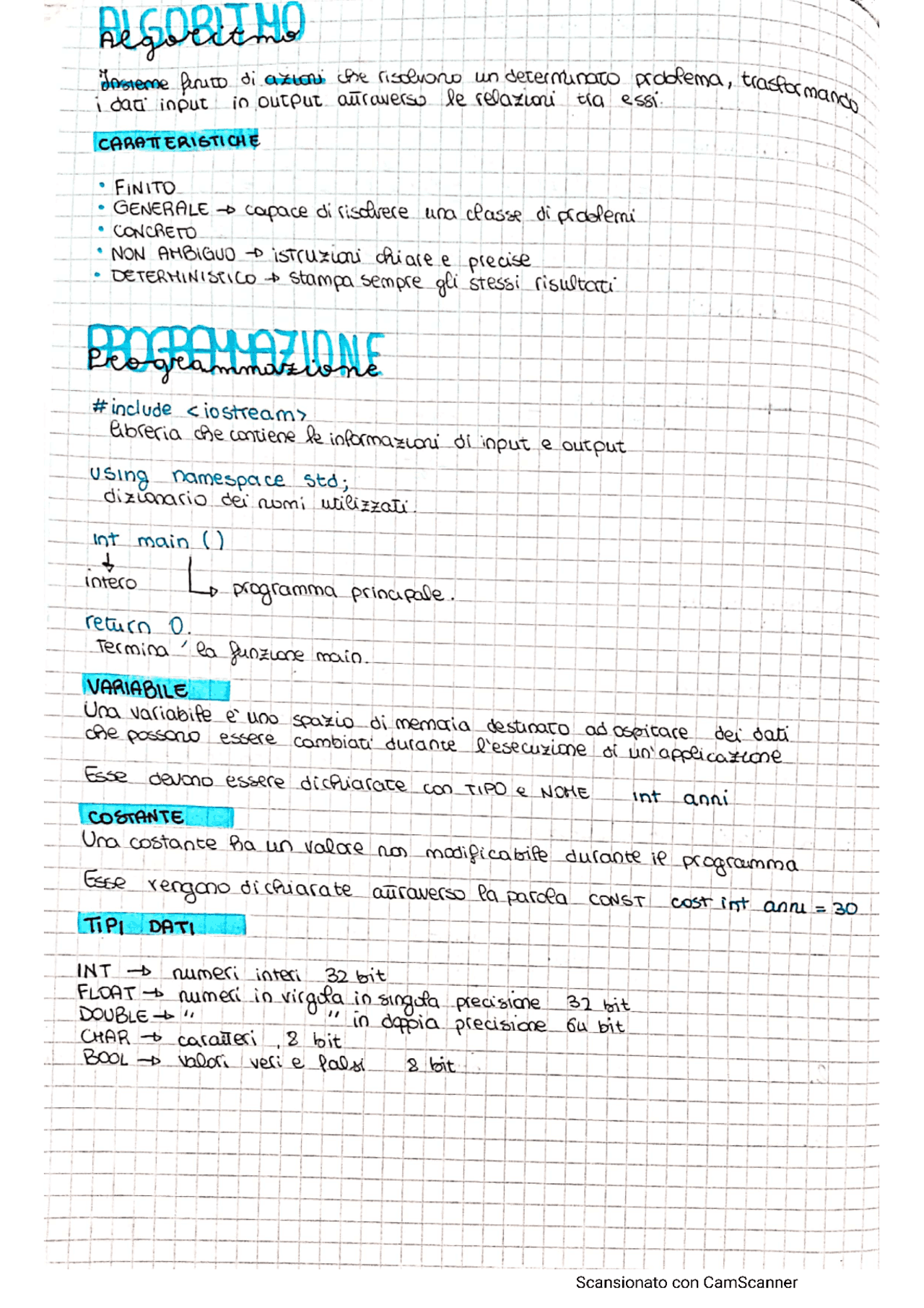 C++ Programmi e sottoprogrammi | Appunti di Informatica - Docsity