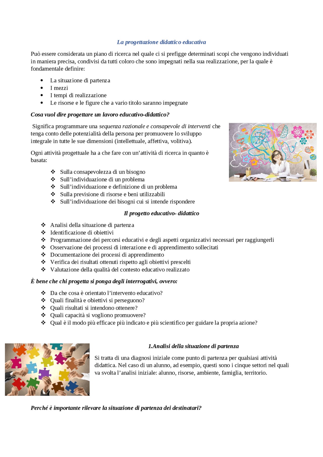 Progettazione Didattico Educativa Appunti Di Modelli E Tecniche Di