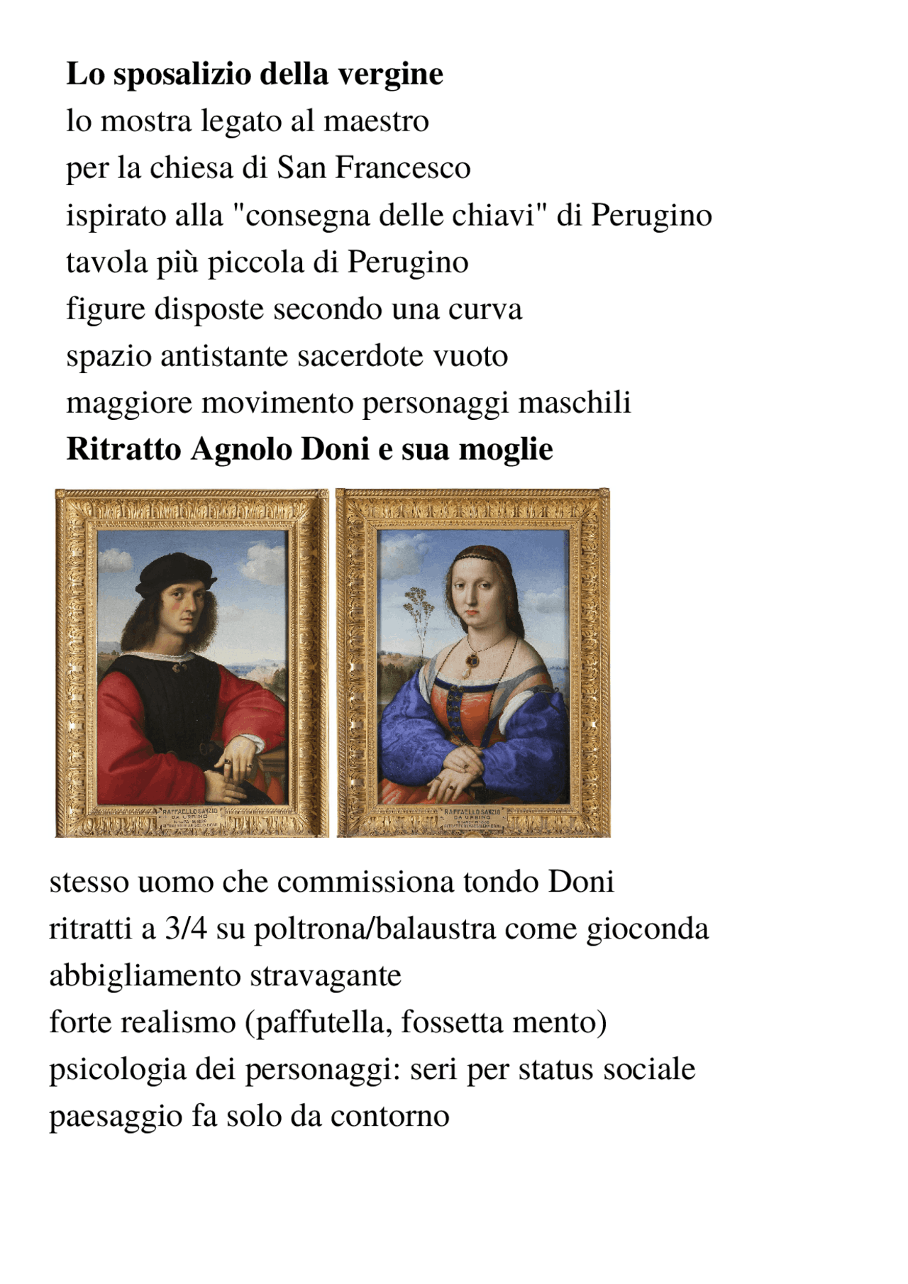 Riassunto Opere Principali Raffaello Schemi E Mappe Concettuali Di