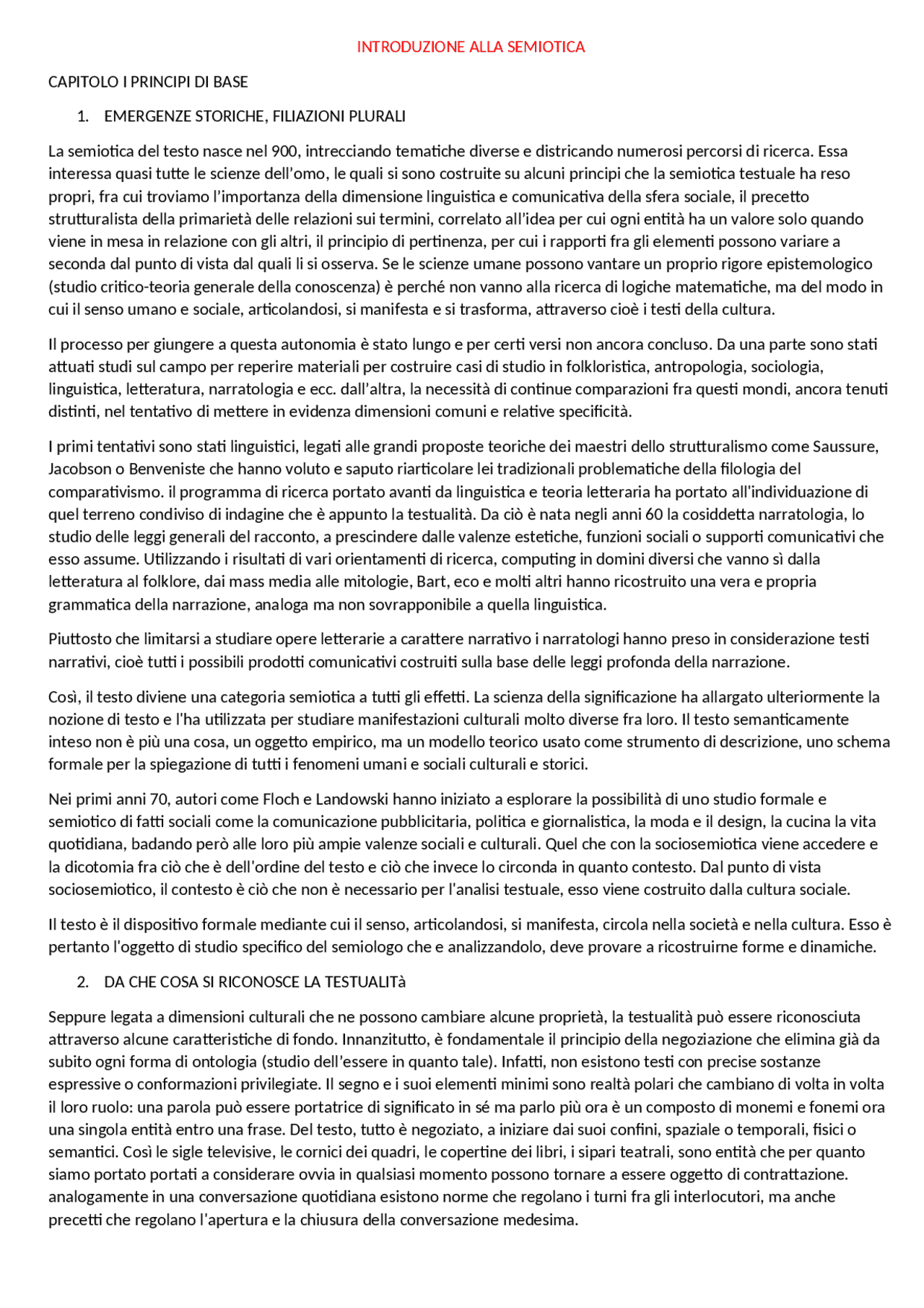 Introduzione Alla Semiotica Marrone Schemi E Mappe Concettuali Di