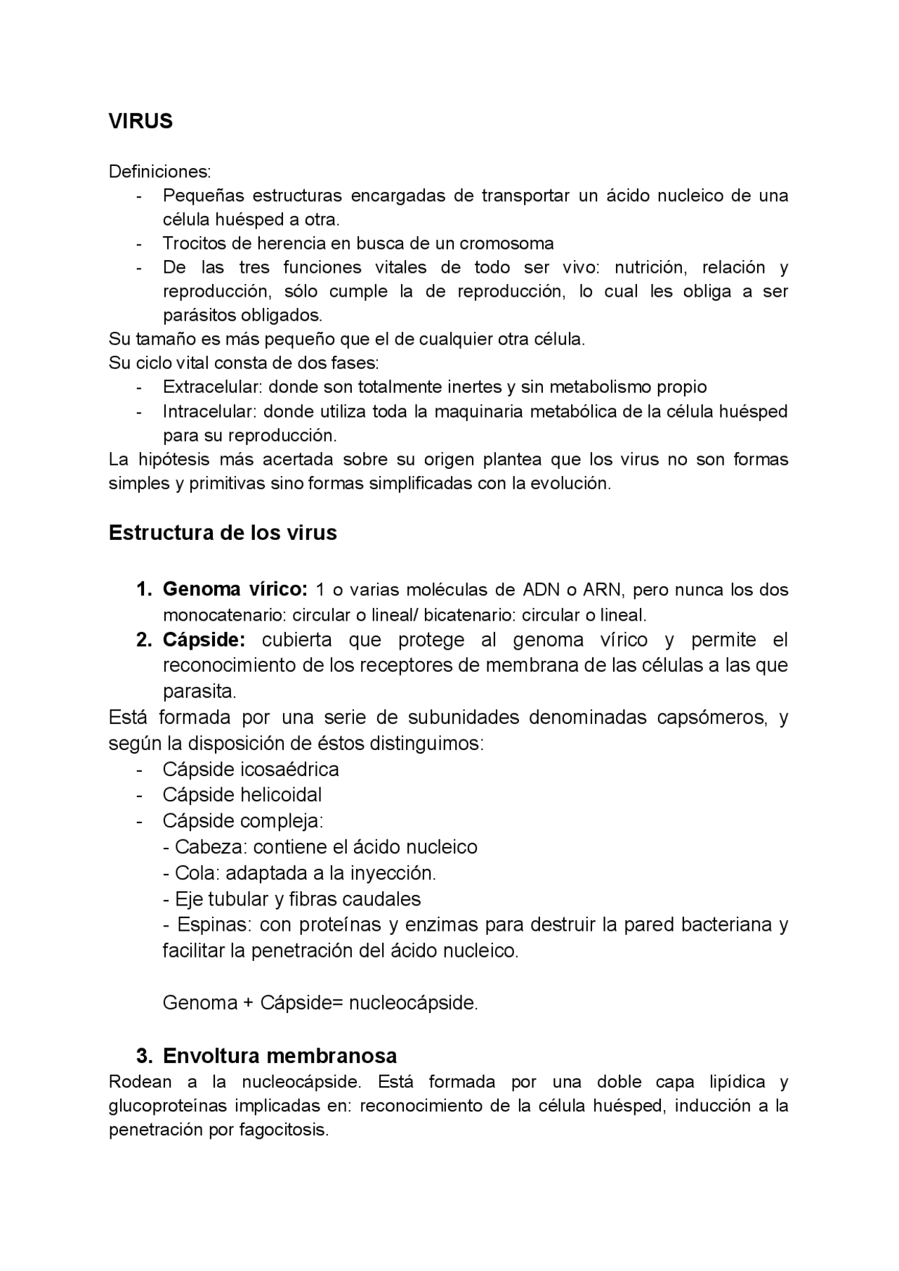 Apuntes De Virus Ebau Apuntes De Biología Docsity