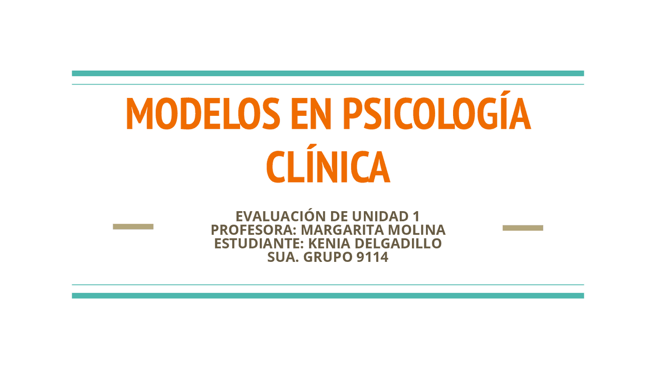 Modelos de psic clinica | Apuntes de Psicología Clínica | Docsity