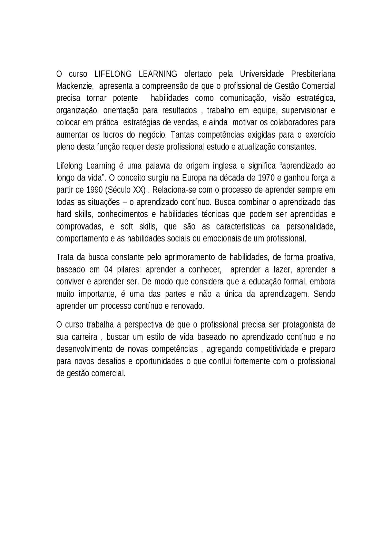 Curso Lifelong Learning Exercícios Gestão De Serviços Docsity