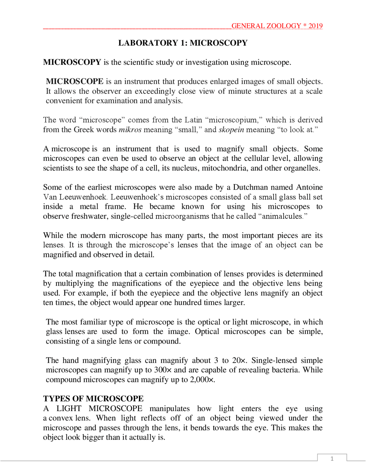 MICROSCOPY AND DIFFERENT PARTS AND TYPES OF MICROSCOPE | Study notes ...