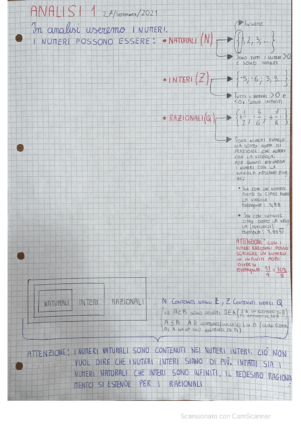 ANALISI 1- PROF FRANCO RAMPAZZO PT1 | Appunti di Analisi Matematica I | Docsity