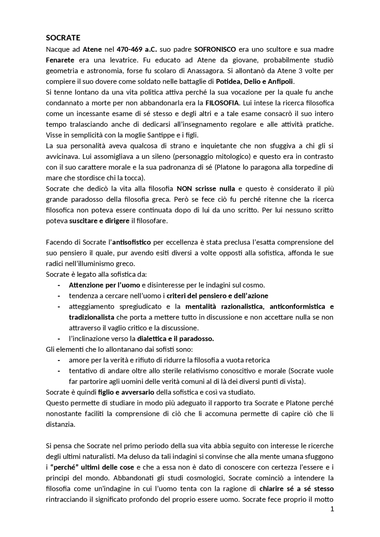 La Figura Di Socrate Vita E Opere Appunti Di Filosofia Docsity