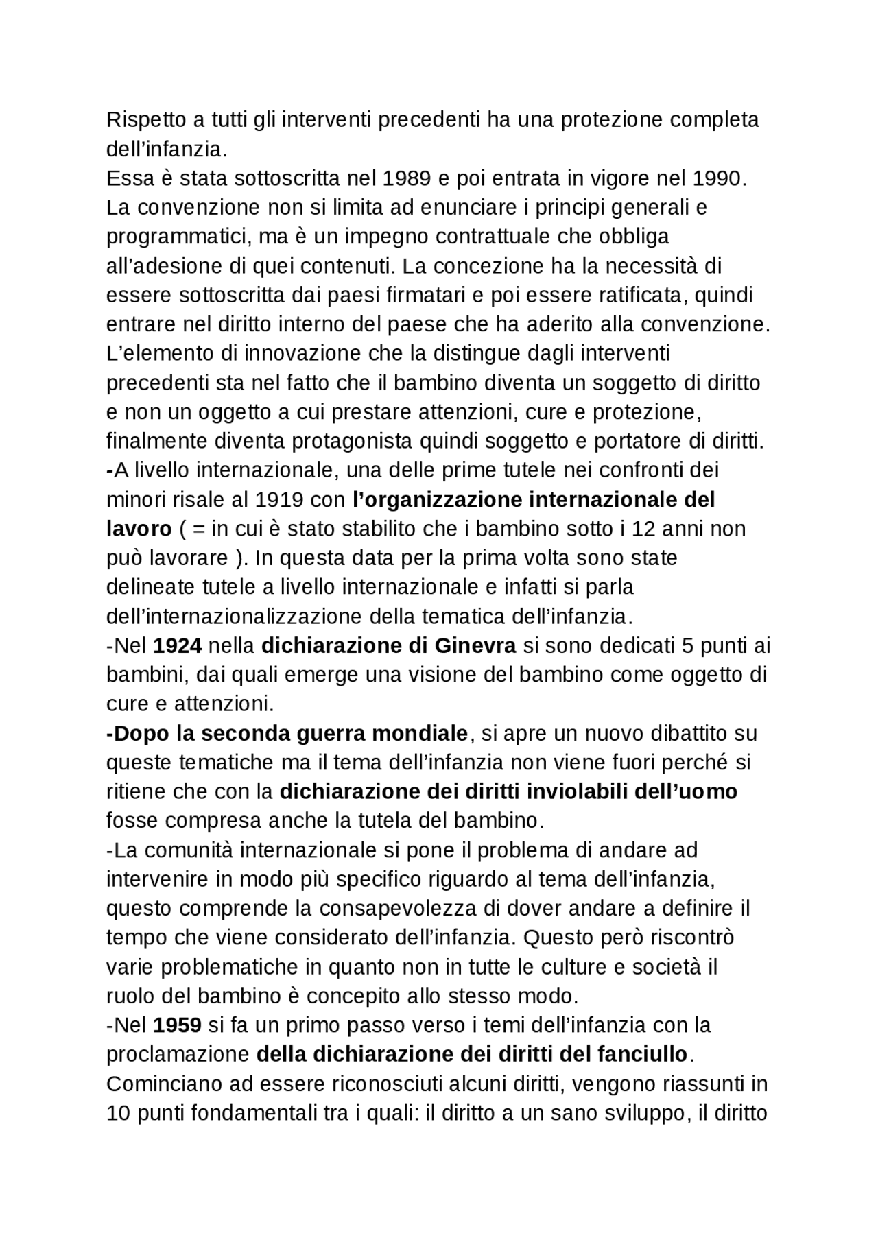Convenzione Dei Diritti Dellinfanzia Appunti Di Scienze Umane Docsity