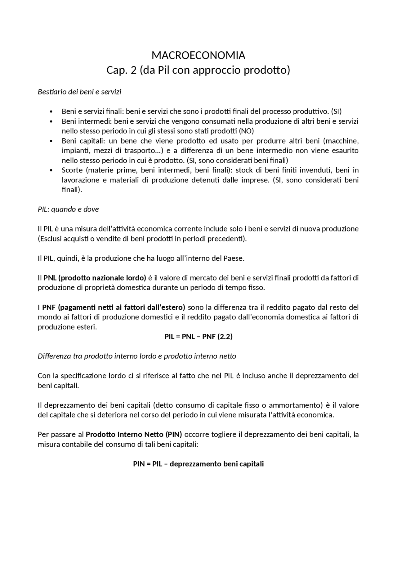 Appunti Di Macroeconomia Appunti Di Macroeconomia Docsity