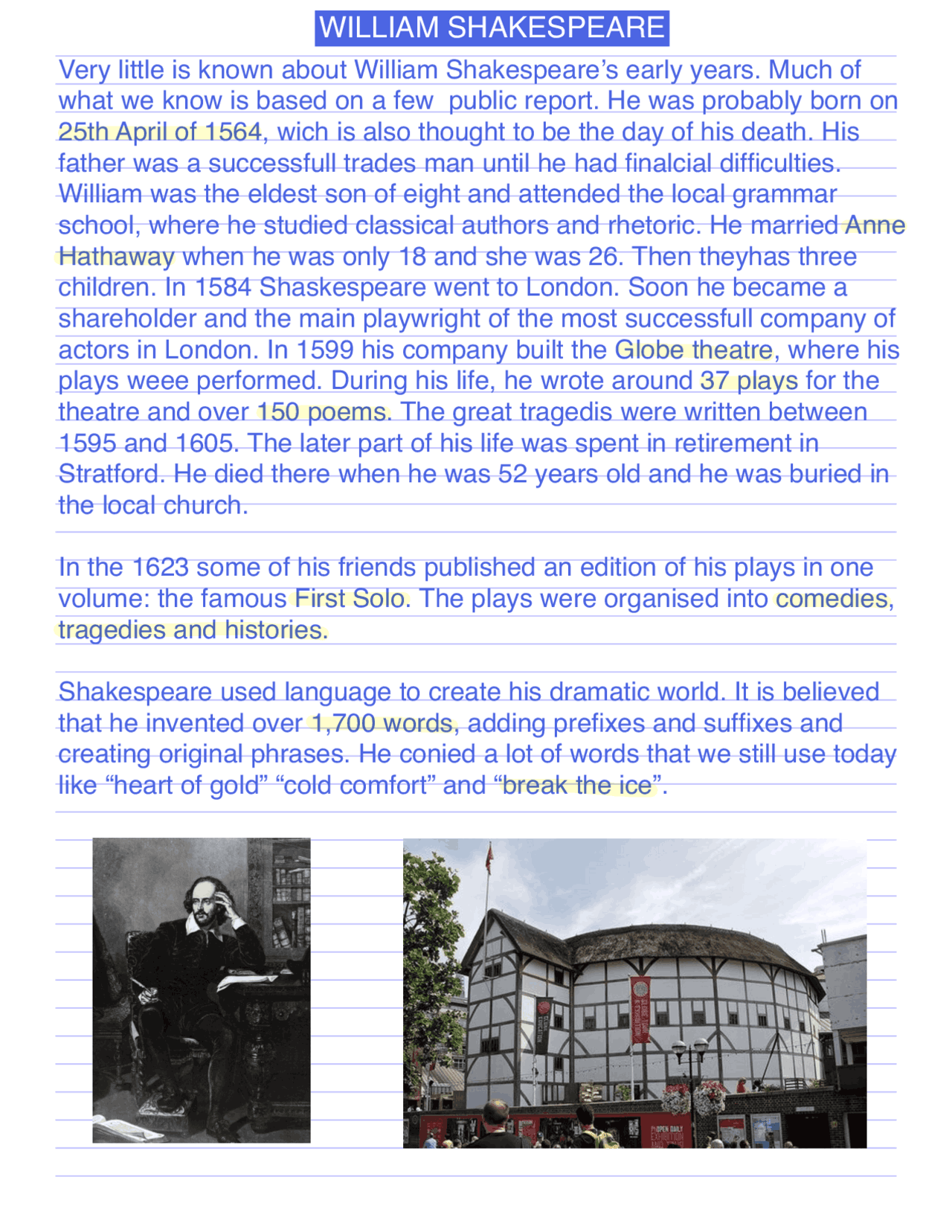 Shakespeare And His Sonnets Appunti Di Inglese Docsity