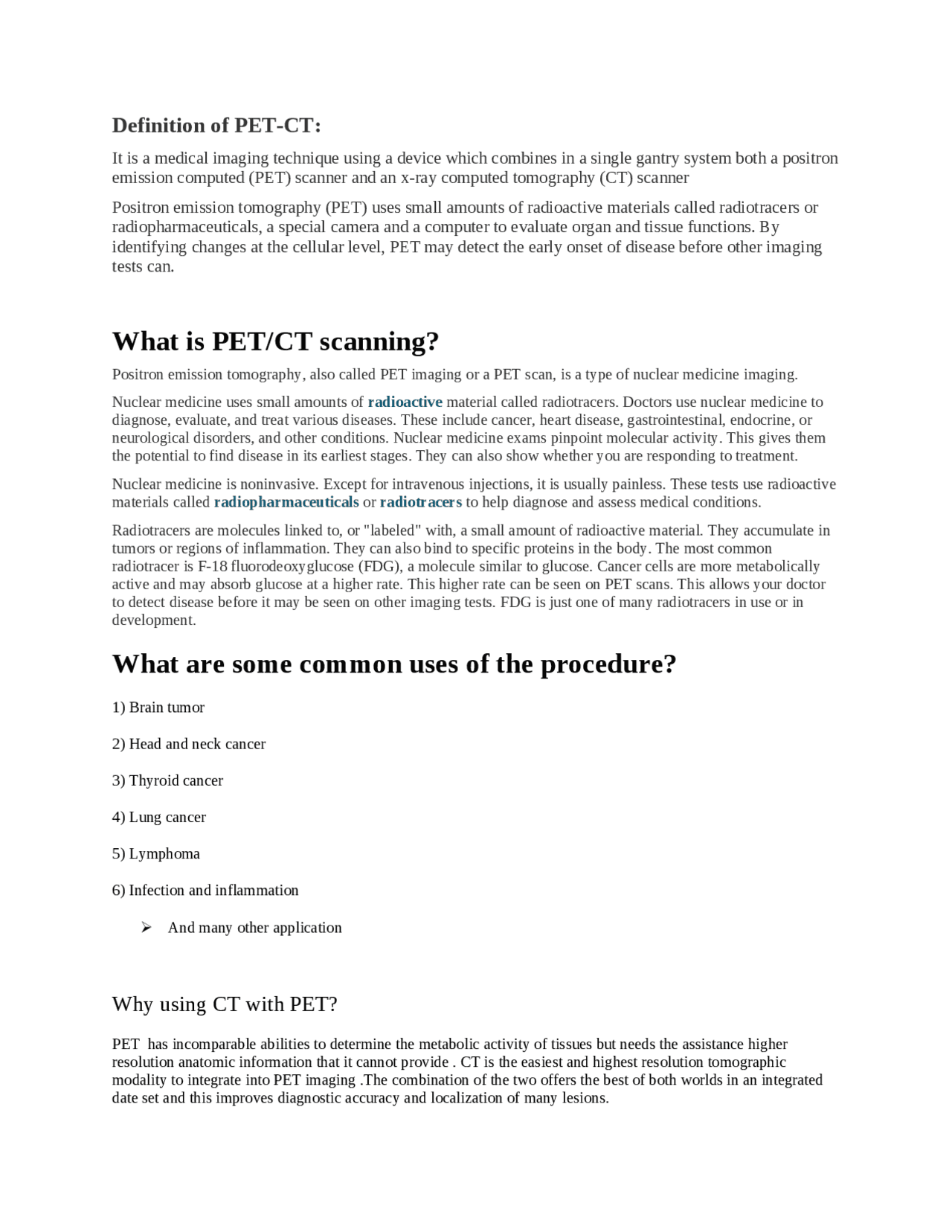 Ct and pt combination and research about it | Assignments Radiology ...