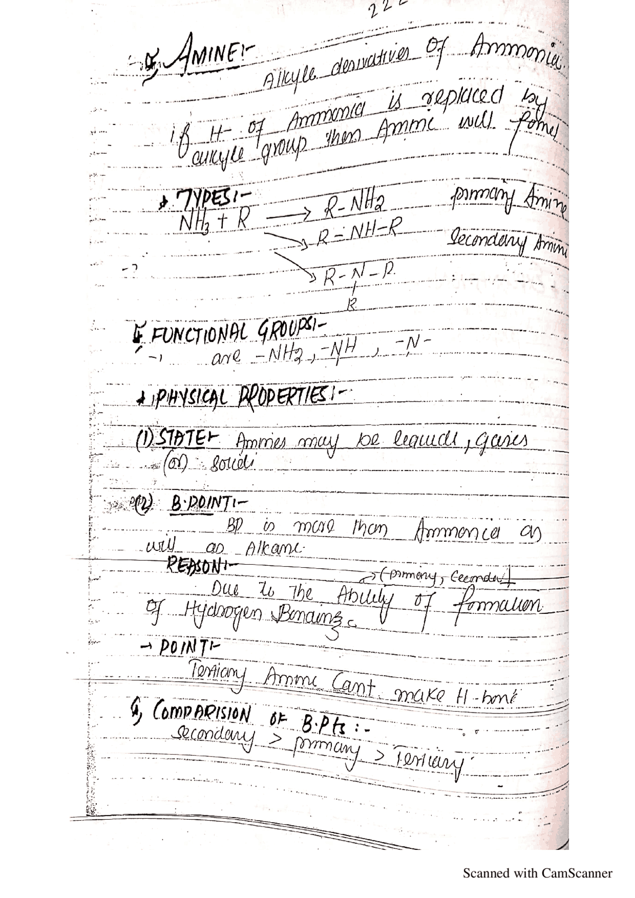 Organic Chemistry Amines Physical Properties Of Amines Basic Nature Of