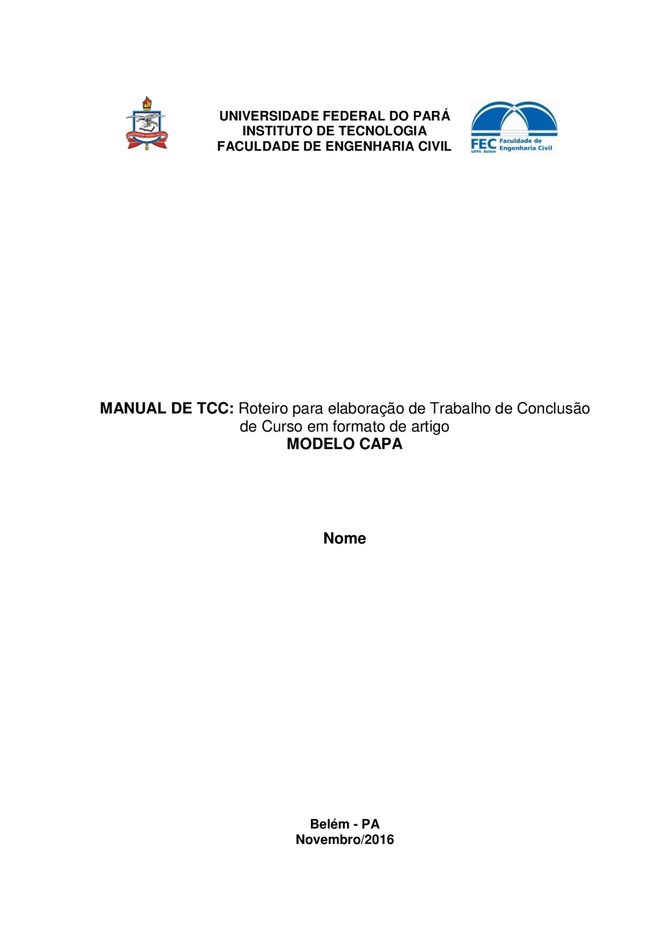 Manual Guia Pra Formatação De Tcc Manuais Projetos Pesquisas