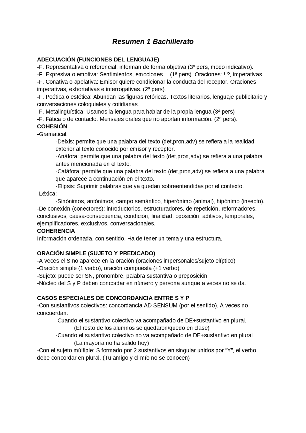 Apuntes Lengua Segundo De Bachillerato Notes De Espagnol Docsity